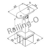 China Square Handrail Support for sale