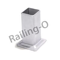 China ISO Square Tube Long Base Plate MTC 40 X 40mm  End Caps For Metal Tubing for sale
