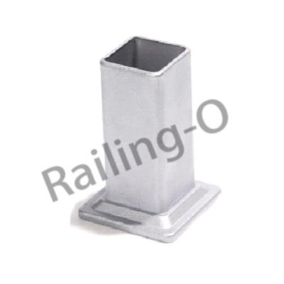 China ISO Square Tube Long Base Plate MTC 40 X 40mm  End Caps For Metal Tubing for sale
