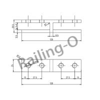 China GLASS CLAMP 180˚ INLINE JOINER 120MM for sale