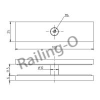 China GLASS CLAMP 180˚ INLINE JOINER 100MM for sale