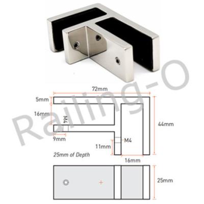 China GLASS CLAMP 90˚ CORNER for sale