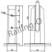 China FRICTION SPIGOT BALUSTRADE OVAL SQUARE FLANGED for sale