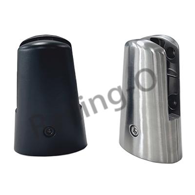 China Friction Fit Oval Glass Spigot Core Drilled Mount for Frameless Railings QAB-D007 for sale