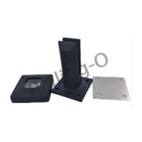 China Square Flanged Core Drilled Spigot H150 for 12mm Glass Balustrade Systems QAB-S017 for sale