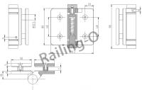 China Double Glass Spring Hinge for Pool Fencing 8-12mm Panels 2205 Duplex Corrosion Resistant ROH005 for sale