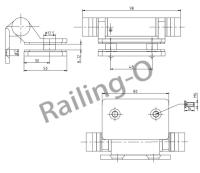 China Spring Hinge Glass to Square Post for 8-12mm Gates 2205 Duplex Stainless Steel Black/Satin/Mirror ROH004 for sale