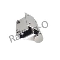 China Precision Glass to Square Post Spring Hinge 76.8×47.3mm with Screw Set Fixing for Pool Fencing Gates ROH001 for sale