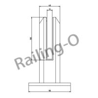 China POOL FENCE SPIGOT SQUARE FLANGED 150MM for sale