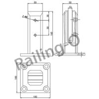 China Duplex Pool Stainless Steel Spigot Glass Railing H182mm 17.14mm Glass for sale