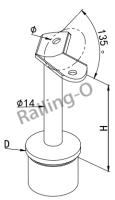 China Stainless Steel Handrail Support With Satin Or Mirror Finish H79-82 QJ1300.042 for sale