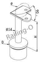 China Staircase Balustrades Rail Support Bracket Marine Grade Railing Hardware Brackets for sale