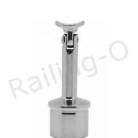 China Brushed Stainless Steel Handrail Support Custom 42.4mm Square Handrail Brackets QJ1500.042 for sale