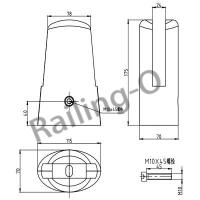 China Friction Fit Oval Glass Spigot Core Drilled Mount for Frameless Railings QAB-D007 for sale