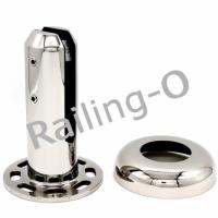 China Surface Mount Round Glass Panel Spigots Domed Cover Ring Black Pool Fence for sale
