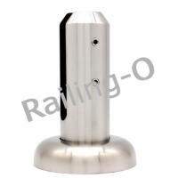 China Surface Mount Round Glass Panel Spigots Domed Cover Ring Black Pool Fence for sale