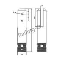 China Round Stainless Steel Spigot Satin Finish 2205 Duplex  Glass Pool Fence Spigots for sale