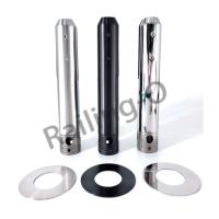 China Round Stainless Steel Spigot Satin Finish 2205 Duplex  Glass Pool Fence Spigots for sale