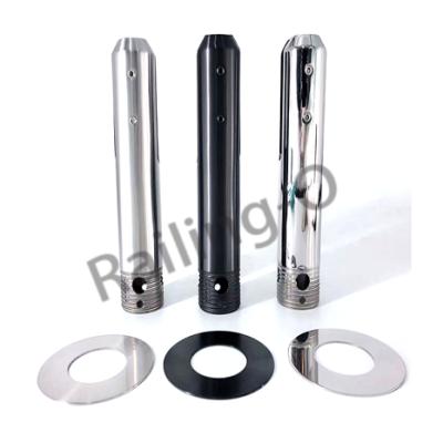China Round Stainless Steel Spigot Satin Finish 2205 Duplex  Glass Pool Fence Spigots for sale