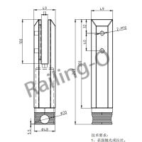 China Balustrade Glass Railing Spigot H240MM Matt Black Finish Glass Pool Fencing Spigots for sale