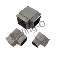 China Stainless Steel Square Tube End Caps Three Way 80mm  Tube Corner Joint for sale