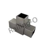 China Cross 4 Way 90° Handrail Connector 30×30 Satin Mirror QLS040.3030 for sale