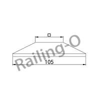 China 50 × 50mm Square Tube End Caps Cocer Precision Engineered For Handrails QN021.5050 for sale