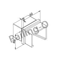 China H6mm  Stainless Steel Slot AISI 304 316 Handrail Straight Tube Connector for sale