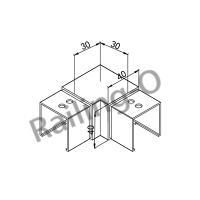 China 40 X 40mm Stainless Steel Slot 90 Degree H30 Mirror Flush Elbow AISI304 for sale