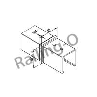 China Low Profile Slotted Tube 40 X 40  ISO9001  Straight Joiner MTC QLS030.040 for sale