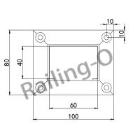 China Surface Mount Stainless Steel Slot 60 X 40 ISO9001  Flange Connector for sale