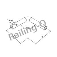 China Glass Panel Support Bracket 72×72 For Frameless Balustrade Stainless Steel Railing Parts for sale