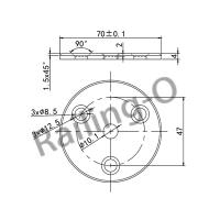 China Pre Slotted Wall Glass Bracket MTC QKJ029.070 Wall Mount Handrail Brackets for sale