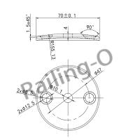 China Precision Round Wall Glass Bracket 4 Hole Mount Glass Shelf  For Balustrade for sale