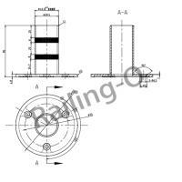 China Marine Round Post Flange Base Plate D90 - 120mm Satin Mirror Finish Base Plate for sale