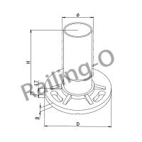 China 10mm Rail Base Plate D100 H107MM Econ Base Plates for sale