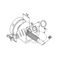 China Stainless Steel 304/316 Glass Clamp Φ30 with Tube Adapter 33.7/42.4/48.3 for Railings QM003.3015 for sale