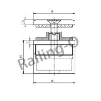 China 50mm OD  Glass Standoffs H30MM H40MM Standoff Glass Balustrade For Panels for sale