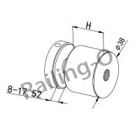 China 38mm Railing Standoffs  17.52mm  Strengthen Holder Glass Standoff Hardware for sale