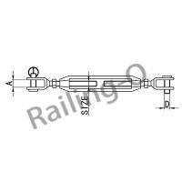 China Threaded Stud Post Mount Cable Anchor For Wire Railing D20 L120 for sale
