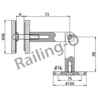 China Dia 110MM Glass Canopy H50MM Wall Mount Glass Awning Residential for sale