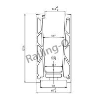 China Aluminum Base Channel with Integrated RGB LED Light Design Ground-Mounted 2500mm A003 for sale