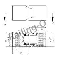 China Wooden Fitting Φ42 with Multiple A Dimensions AISI304/316 Satin/Mirror Raise 3.0mm QWF20042 for sale