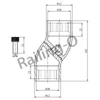 China Wooden Fitting Φ42 d38 t2.0 for Handrail Systems AISI304/316 Satin/Mirror Finish QWF90042 for sale