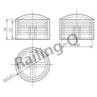 China Wooden Fitting Φ42 d12±0.1 H38 for Handrail AISI304/316 Satin/Mirror Finish QWF50042 for sale