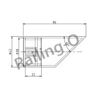 China Multi-Step Wooden Fitting Φ42.4×L86 H62-38 d22 AISI304/316 for Staircase and Deck Railing Installations QWF11042 for sale