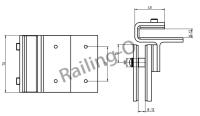 China Glass to Glass Outside Pull Latch Assembly for 8-12mm Gates 2205 Duplex Stainless Steel ROL004 for sale