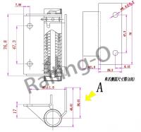China Precision Glass to Square Post Spring Hinge 76.8×47.3mm with Screw Set Fixing for Pool Fencing Gates ROH001 for sale