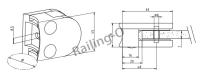 China 63MM Stainless Steel Glass Clamp AISI304 316  D Shape Glass Holder Plate for sale