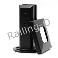 China Surface Mount Square Glass Spigot for 12mm Panels with Domed Cover Ring 2205 Duplex NATA Tested QAB-S002 for sale